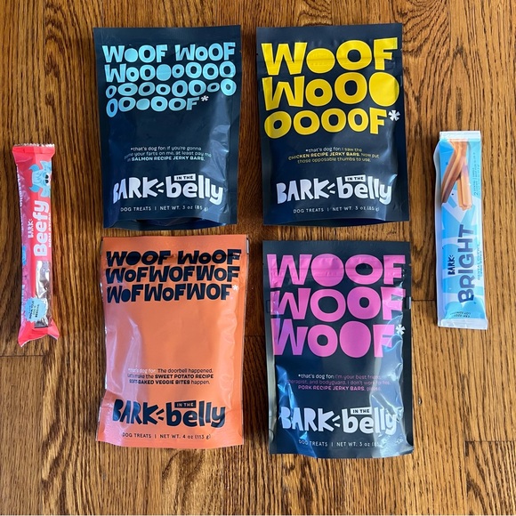 Bark | Dog | Barkbox Belly Dog Treats Chicken Pork Jerky Bars Sweet ...
